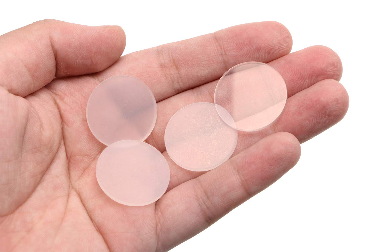 Tupalizy 1 Inch Clear Circular Acrylic Game Accessories Miniature Bases Flat Discs Counter Markers for Miniature Stands, Tabletop Decor, , Terrain Building and Cake Decoration, 1.5mm Thick, 25 Pack