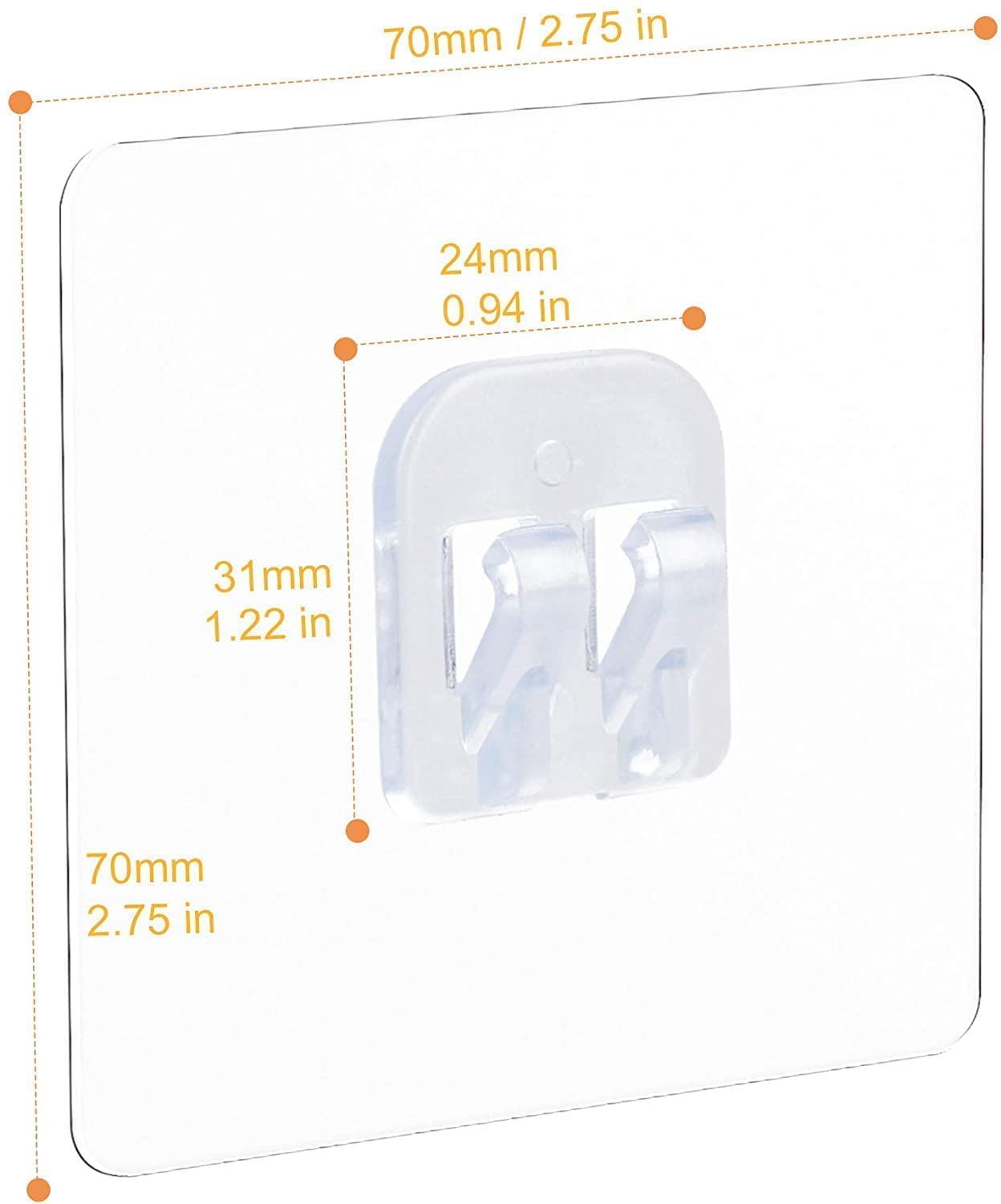 Ibuz.in Bathroom Shelf Adhesive Hooks Sticker Strong Hooks for Shower Caddy Basket Double Claw Wall Hooks Sticker for Kitchen Bathroom (7 x 7 cm) Pack of 8Pcs (8, Gold)