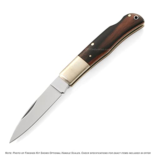 EZSMITH Knife Making Kit - Bobcat Lockback - DIY Folding Knife Series - (Parts Kit) - (No Handles) - (Gift Boxed) - (USA Design) - (by KnifeKits)