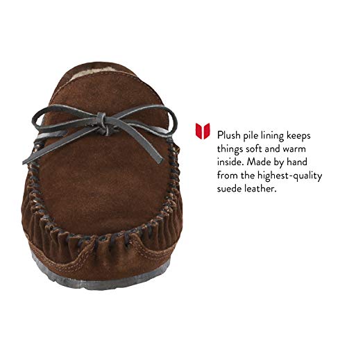 Minnetonka Men's Casey Moccasin Slippers Chocolate 10.5 M