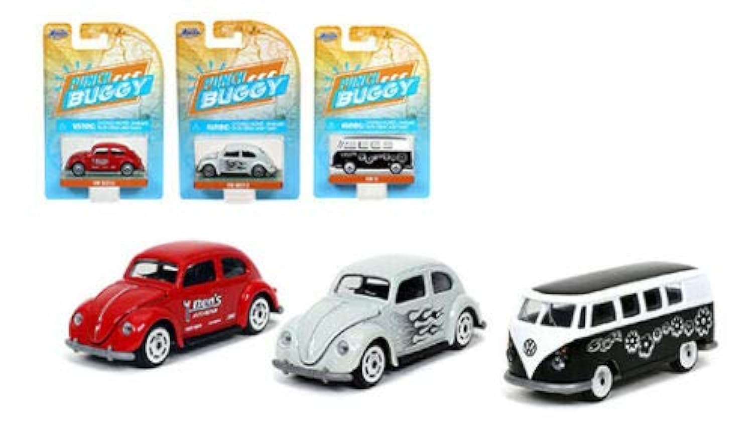 Volkswagen Beetle Bus Punch Buggy SLUG Bug Wave 1 Set of 3 2020 1/64 JADA 14051