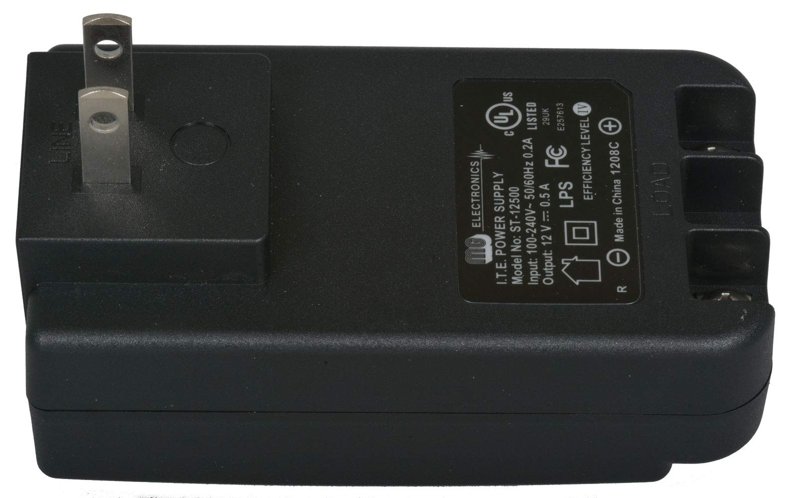 Jameco ReliaPro Wall Adapter Transformer Regulated Switching 12 Volt DC 500 mA Screw Terminals Black UL CEC FCC