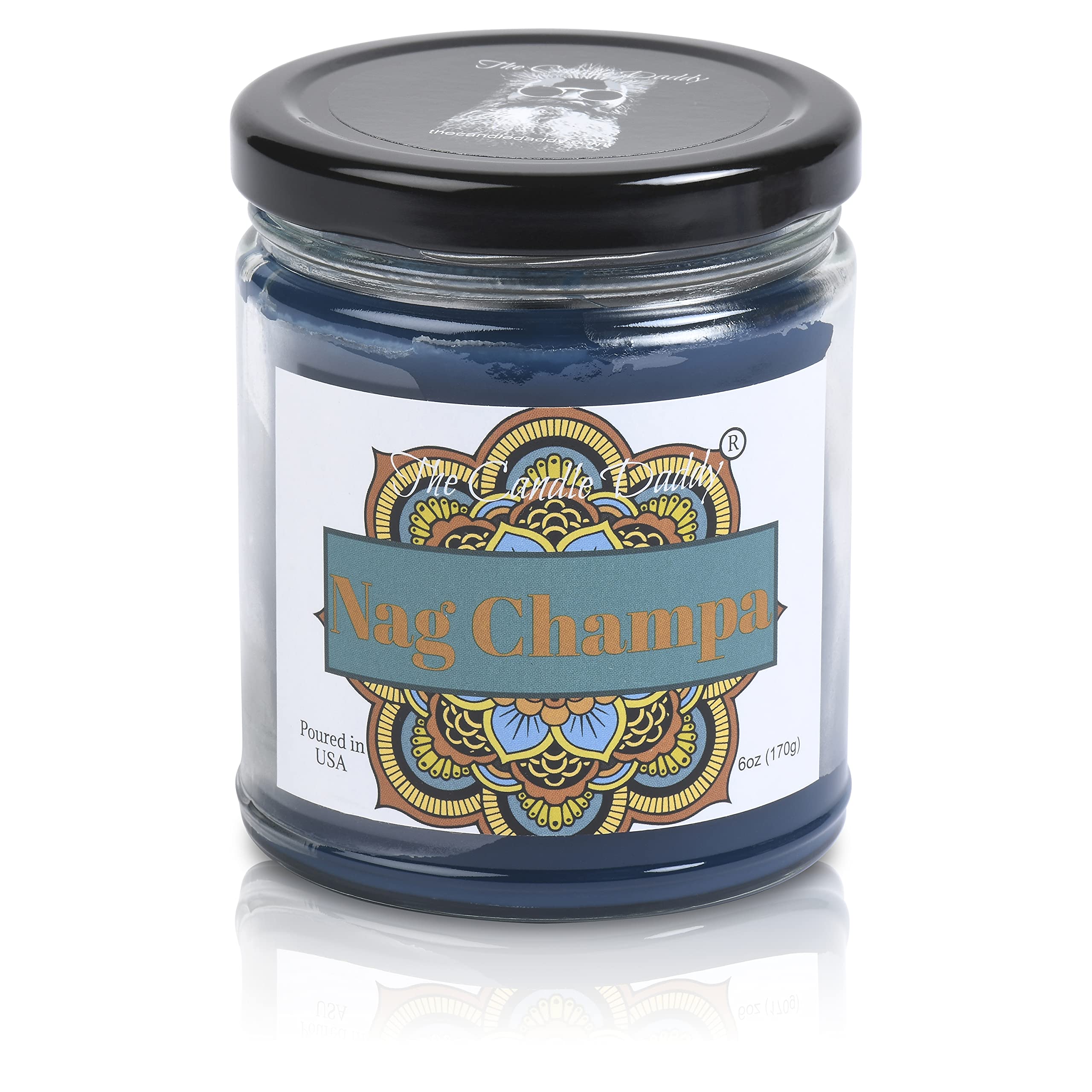 Nag Champa Scented Candle - Inscense- 6 Ounce Jar Candle