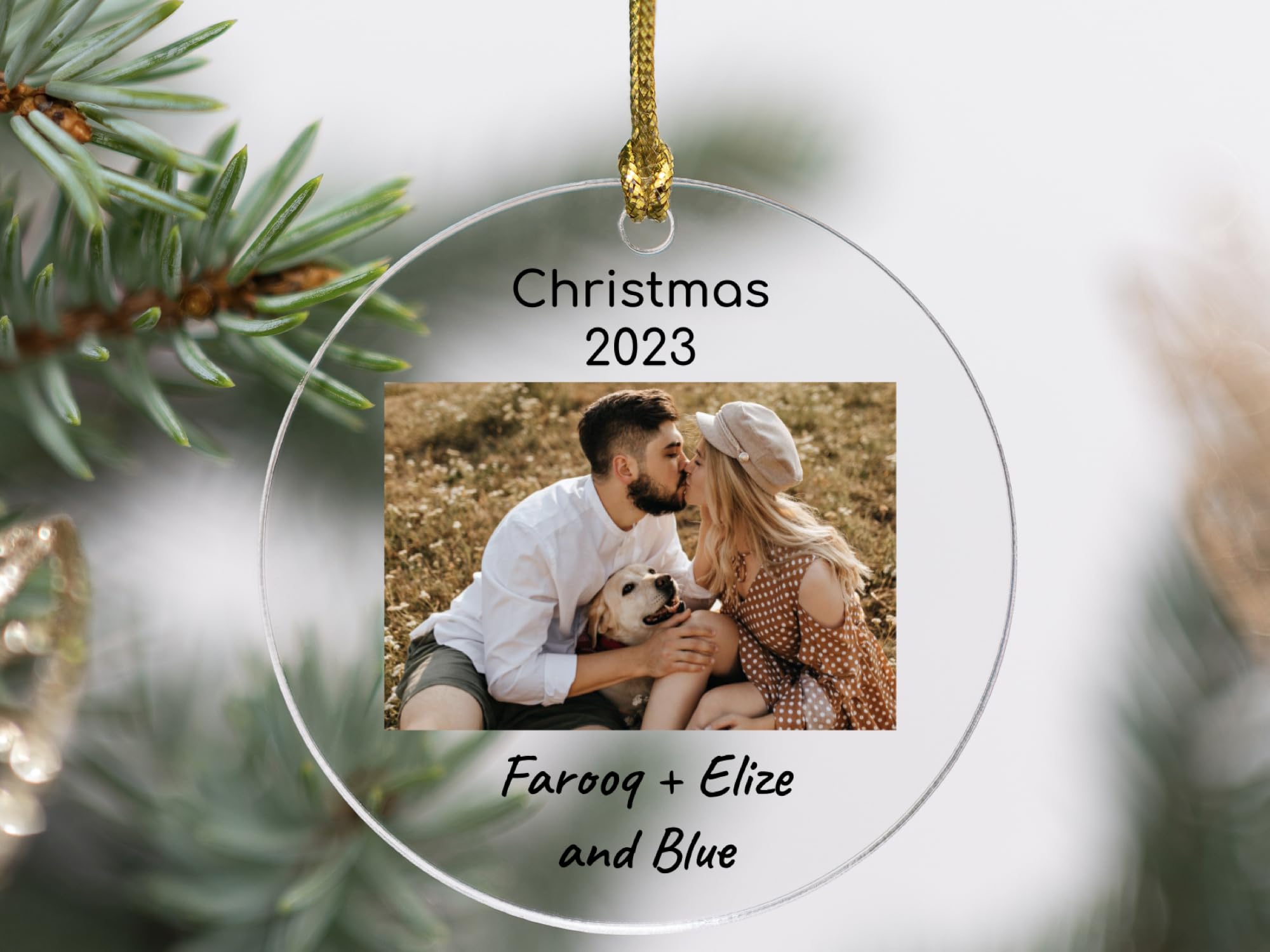 CUSTOM PHOTO ORNAMENT, Christmas Photo Ornament, Personalized Christmas Ornament, Tree Decoration Picture