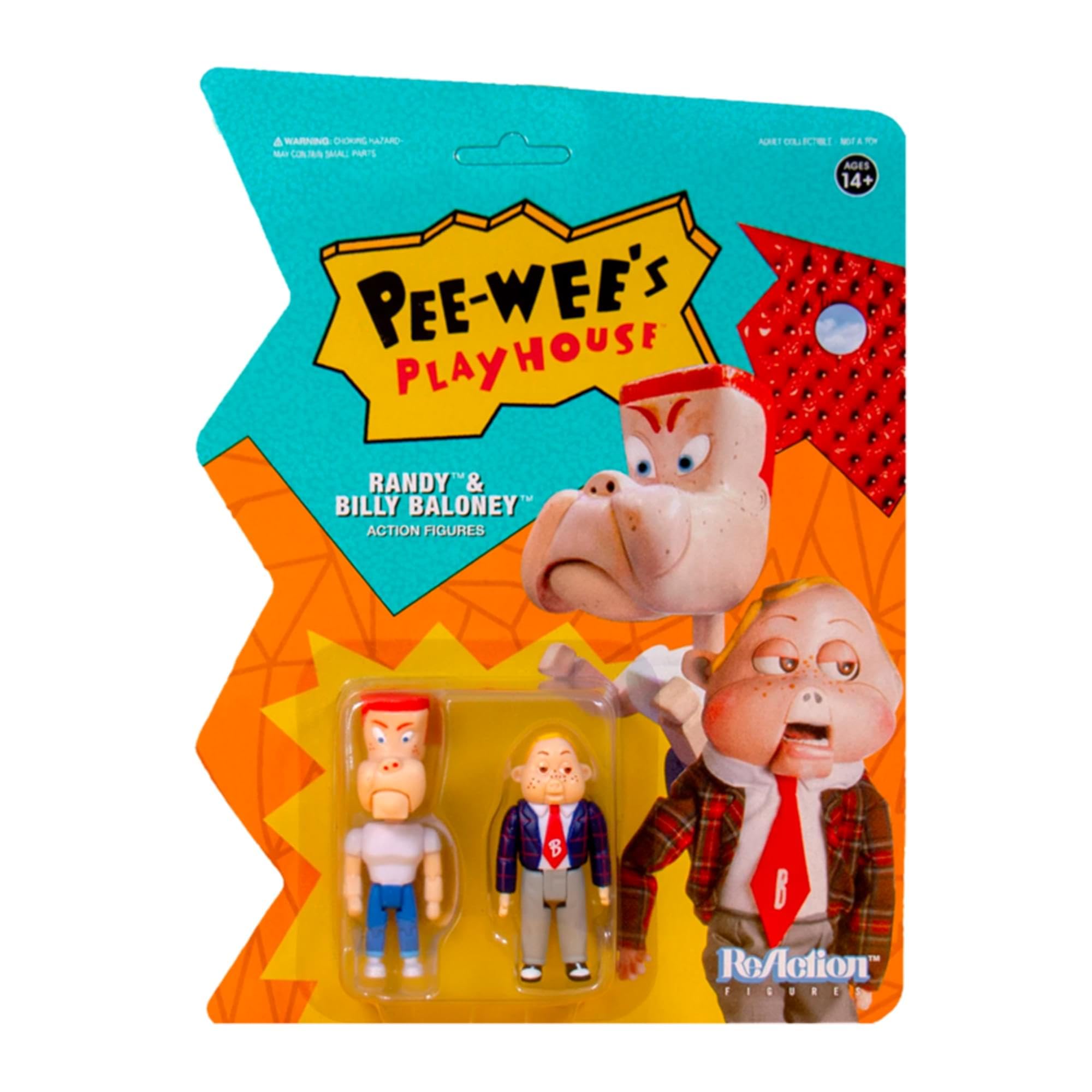 Super7 Pee Wee's Playhouse: Randy & Billy Baloney Reaction Figure, Multicolor
