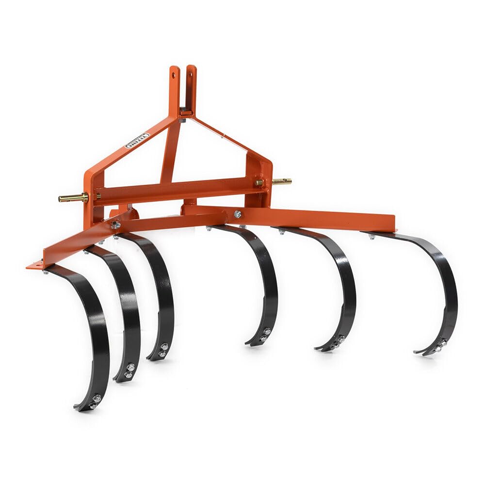Titan Attachments Cultivator with 6 Spring Steel Shanks 3 Point Quick Hitch