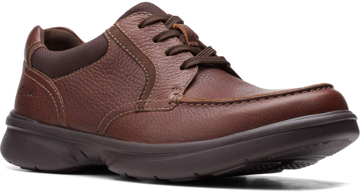 Clarks mens Bradley Vibe Oxford, Tan Tumbled Leather, 13 US
