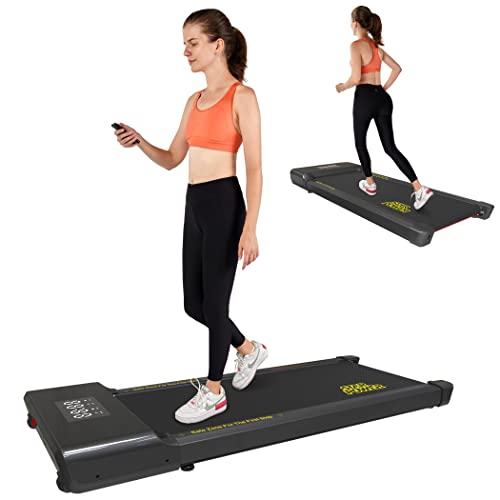 Dpforest Walking Pad, Under Desk Treadmill for WFH, Walking and Jogging, Portable Treadmill with Remote Control, Quiet and Powerful, Installation-Free, Foldable, Wheeled