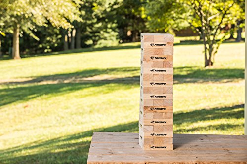 Triumph Sports Triumph Large Tumble Tower - Includes 54 Wood Tumble Blocks and Carry Case