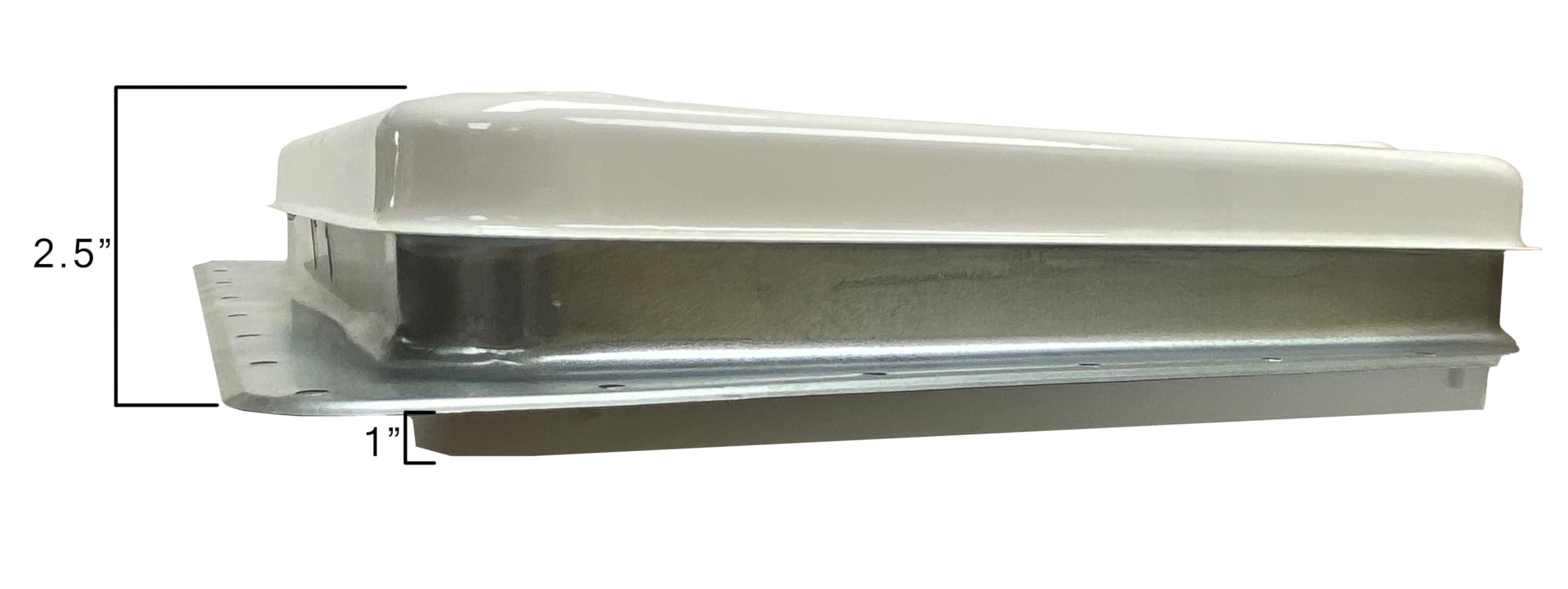 Class A Customs RV Roof Vent with Low Profile White Metal Lid CAC85111-WH