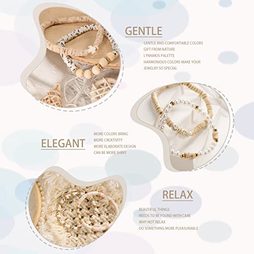 Lynnmos Clay Beads 8000 Pcs 2 Boxes Bracelet Making Kit - 24 Colors Polymer Clay Beads for Bracelet Making Set - Heishi Disc Beads for Jewelry Making kit with Charms and Gift Pack for Girls
