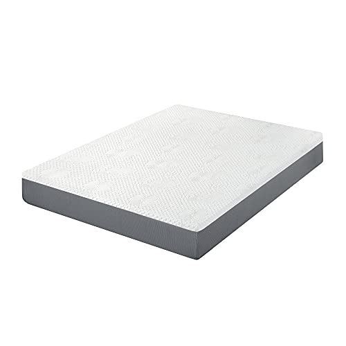 Olee Sleep 9 Inch Ventilated Gel Infused Memory Foam Mattress, CertiPUR-US® Certified, Gray, King