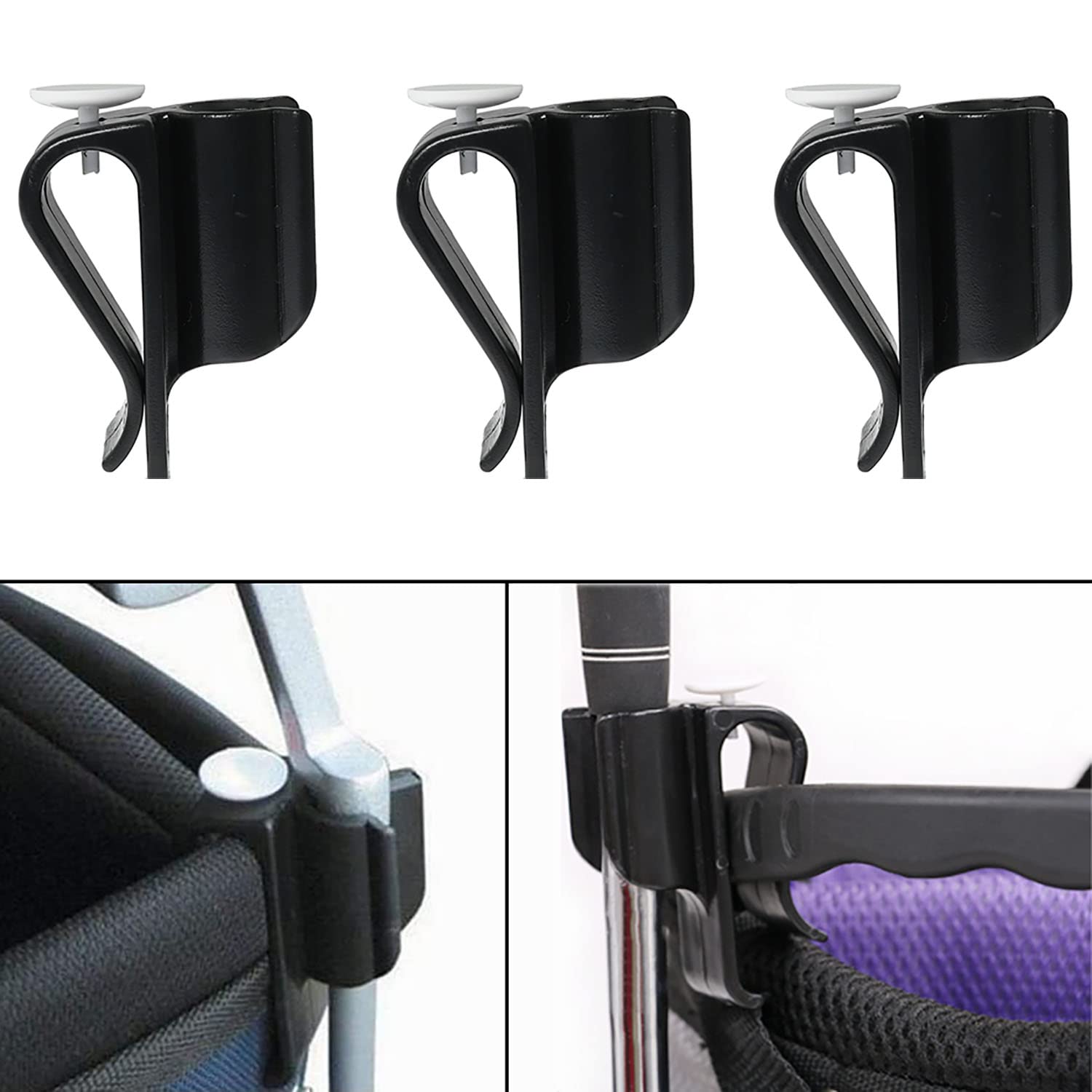 DZS Elec Golf Bag Clip 4PCS Versatile Black Plastic On Putter Clamp,Creative Golf Putter Holder, Durable Putting Clip