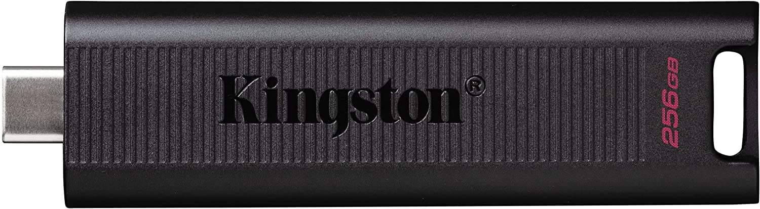 Kingston 256GB Flash Drive DataTraveler Max USB 3.2 High Speed 1000MB/s USB Type-C for Computer (DTMAX/256GB) Bundle with 1 Everything But Stromboli Lanyard