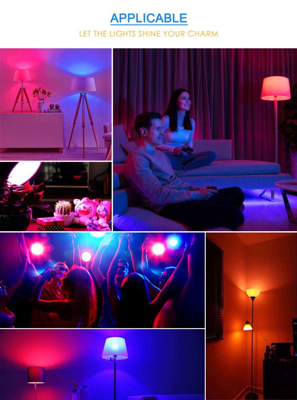 OMTO E26/E27 3W RGB Color Changing Spotlight with IR Remote Control Mood Ambiance Lighting Colorful LED Light Bulbs,Dimmable 85-265V (Pack of 5)