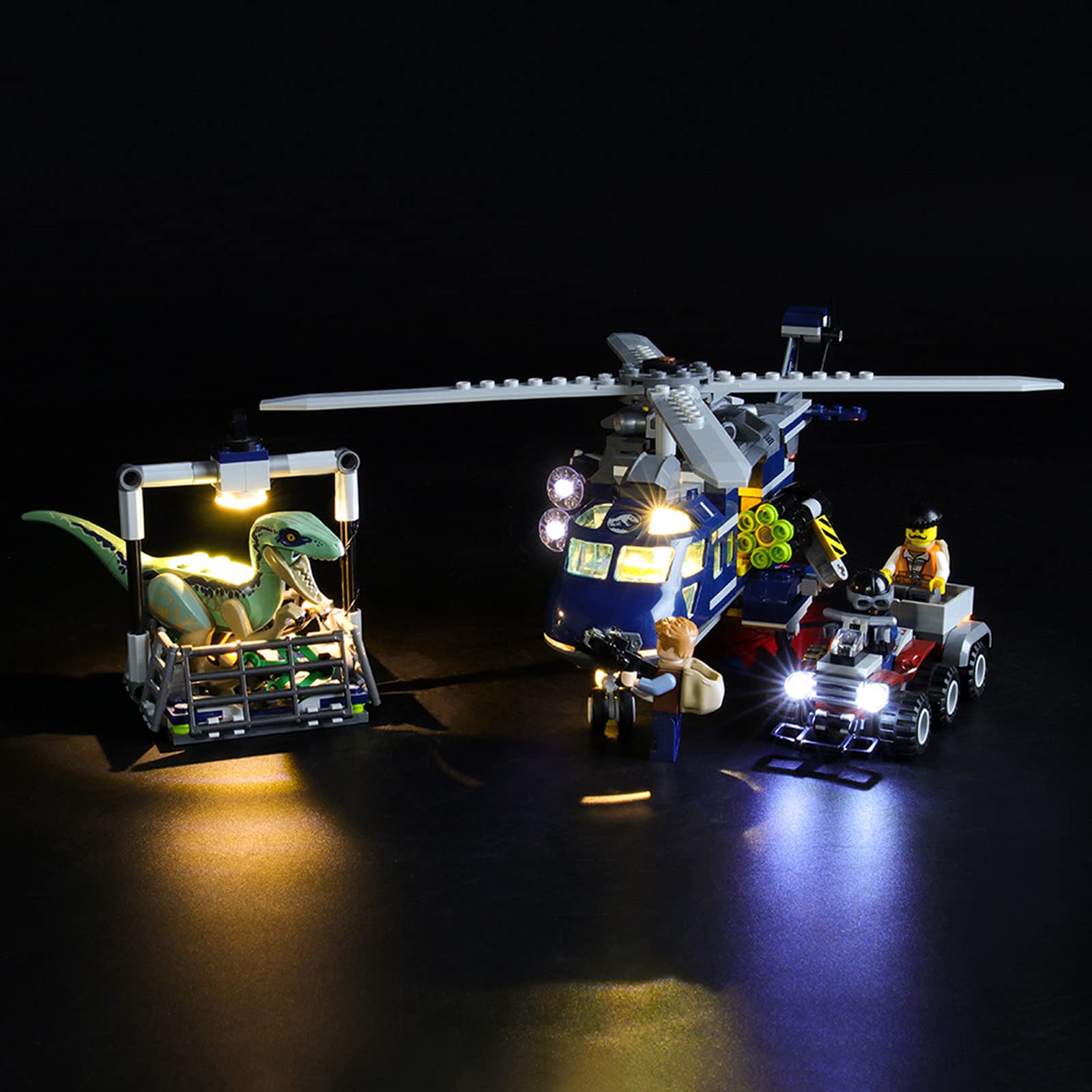 EDOSSA Led Lighting Kit for Lego Jurassic World Blue's Helicopter - Compatible with Lego 75928 Building Blocks Model