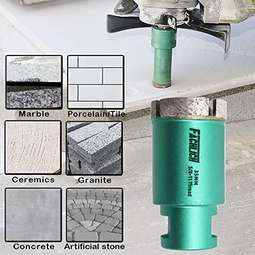 FACHLICH Diamond Core Drill Bits - 1" Granite Hole Saw 2pcs 25mm Wet Drilling for Marble,Granite,Artificial Stone,Brick, Limestone