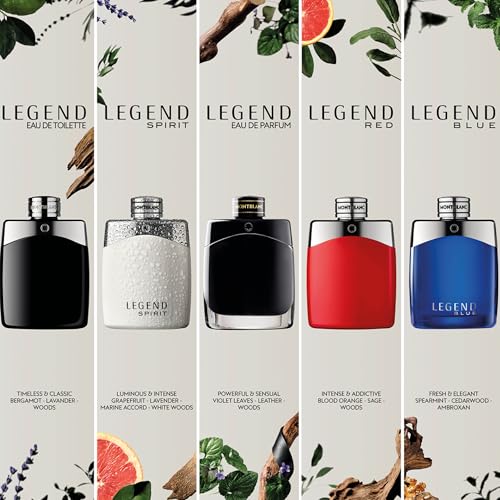 MONTBLANC Legend Red Eau de Parfum - Long Lasting Fragrance with notes of Blood Orange, Sage & Mahogany Woods - Charismatic & Woody - 1.7 fl. oz.