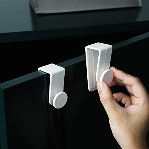 GOOFFY Door Metal Hooks for Hanging Creative Home Furnishings, No Nails, No Traces, 2-Pack Storage Hooks, Back Hooks for Bathrooms, Clothes, Cabinet Doors, S Hooks Hanger