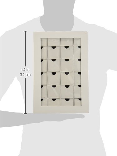 KAREN FOSTER 13-Inch by 8-3/4-Inch 3D Peek-A-Box, White