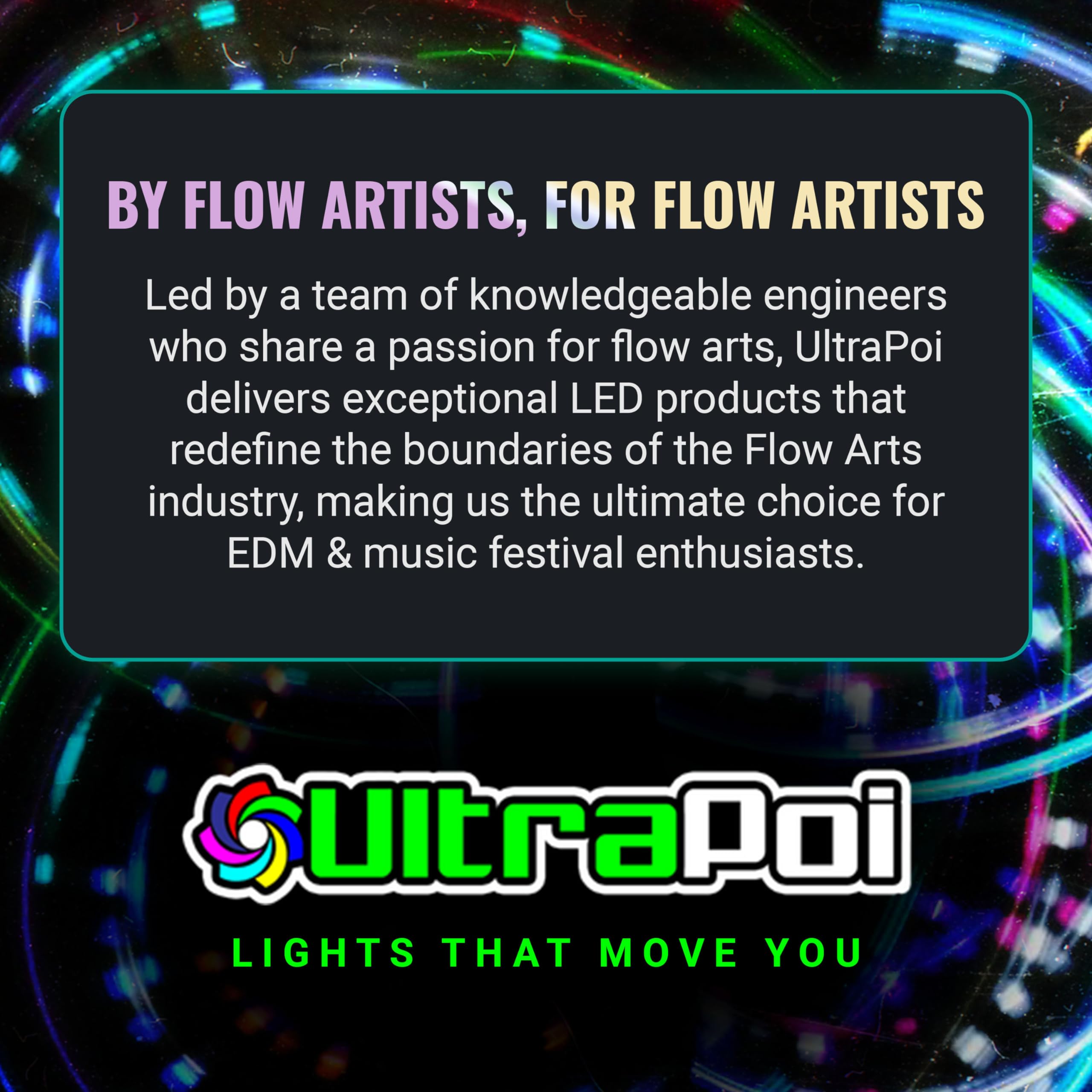 UltraPoi UltraKnob Handles Set (Pair (2)) - Rechargeable LED Poi Knob Handles for Poi Balls - Over 30 Rainbow Color Modes & Flashing Patterns - Silicone Knob Set for Poi, Flow Arts, & Light Spinning