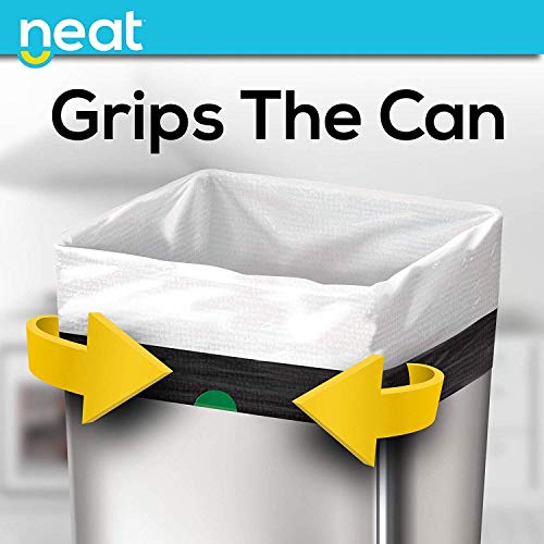 Neat Tall Kitchen 13 Gallon Drawstring Trash Bags - (MEGA 200 Count) - Triple Ply Fortified, Eco-Friendly 50% Recycled Material, Neutralize+ Odor Technology, Reversible Black and White Garbage Bags