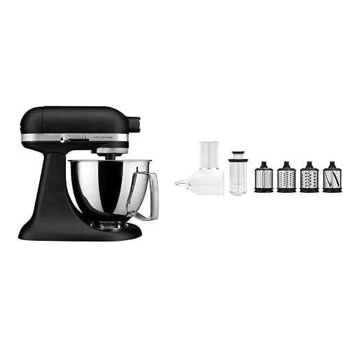 Kitchenaid Artisan Mini Plus 3.5-Qt. Tilt-Head Stand Mixer with Flex Edge Beater and Meat Grinder Attachment, Black