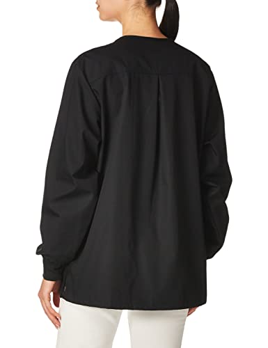 WonderWink Women's Origins Delta Unisex Scrub Jacket, Black, Large