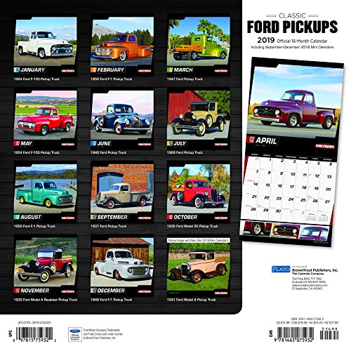Classic Ford Pickups 2019 Calendar
