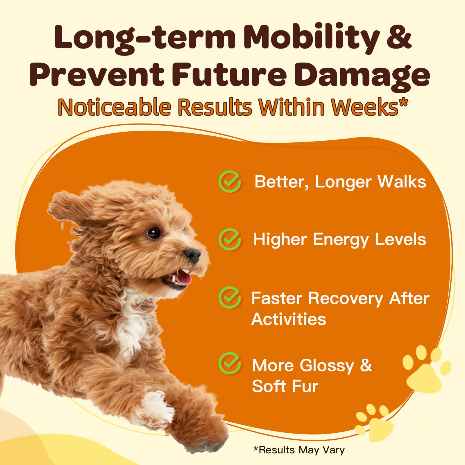 Glucosamine for Dogs - Joint Supplement for Dogs, Chondroitin, MSM, Turmeric, Omega 3 for Dogs, Support Hip and Joint Mobility - Dog Joint Pain Relief, Dog Joint Supplement Large Breed, 9.52 Oz