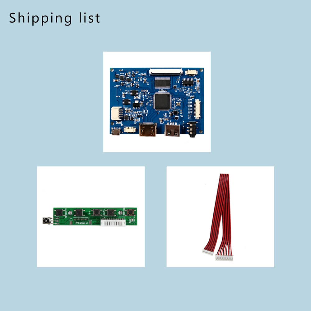 FanyiTek HD-MI USB Controller Board for 8inch 800x600 AT080TN52 EJ080NA 05A 05B 50 pin LCD Screen,support 180°Rotation