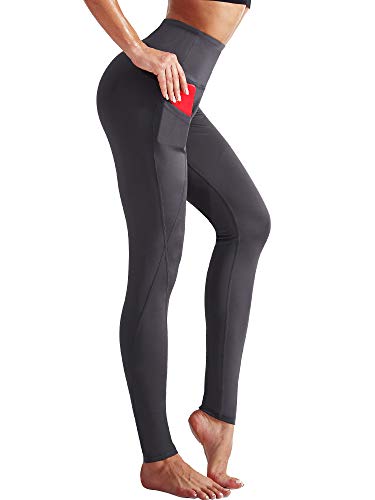 NELEUS 3 Pack Tummy Control High Waist Running Workout Leggings,9017,Black,Grey,Navy Blue,3XL