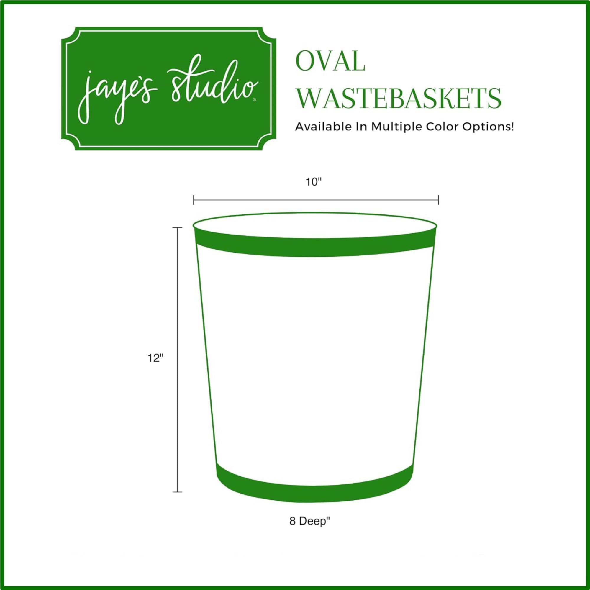 Jaye’s Studio Matte Black Waste Basket For Bathroom, Decorative Trash Can Gold Metal Basket, Black Bathroom Trash Cans For Bedroom & Office Wastebasket Garbage Bin, Gold Garbage Can Dorm, 12” x 10 x 8