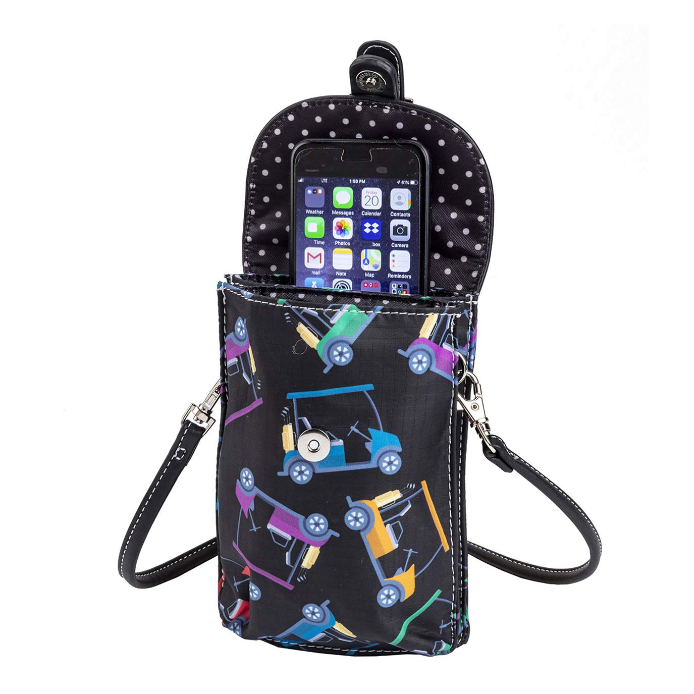 Sydney Love Sport Golf Cart Path Phone Crossbody Bag, Black Multi