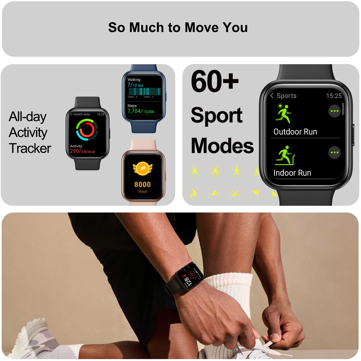 ENGERWALL Smart Watch with Call/Answer, Alexa Built-in, Fitness Tracker with Heart Rate Blood Oxygen Sleep, 1.7" HD Display, 60 Sport Modes, Waterproof Pedometer for Men/Women Android/iOS