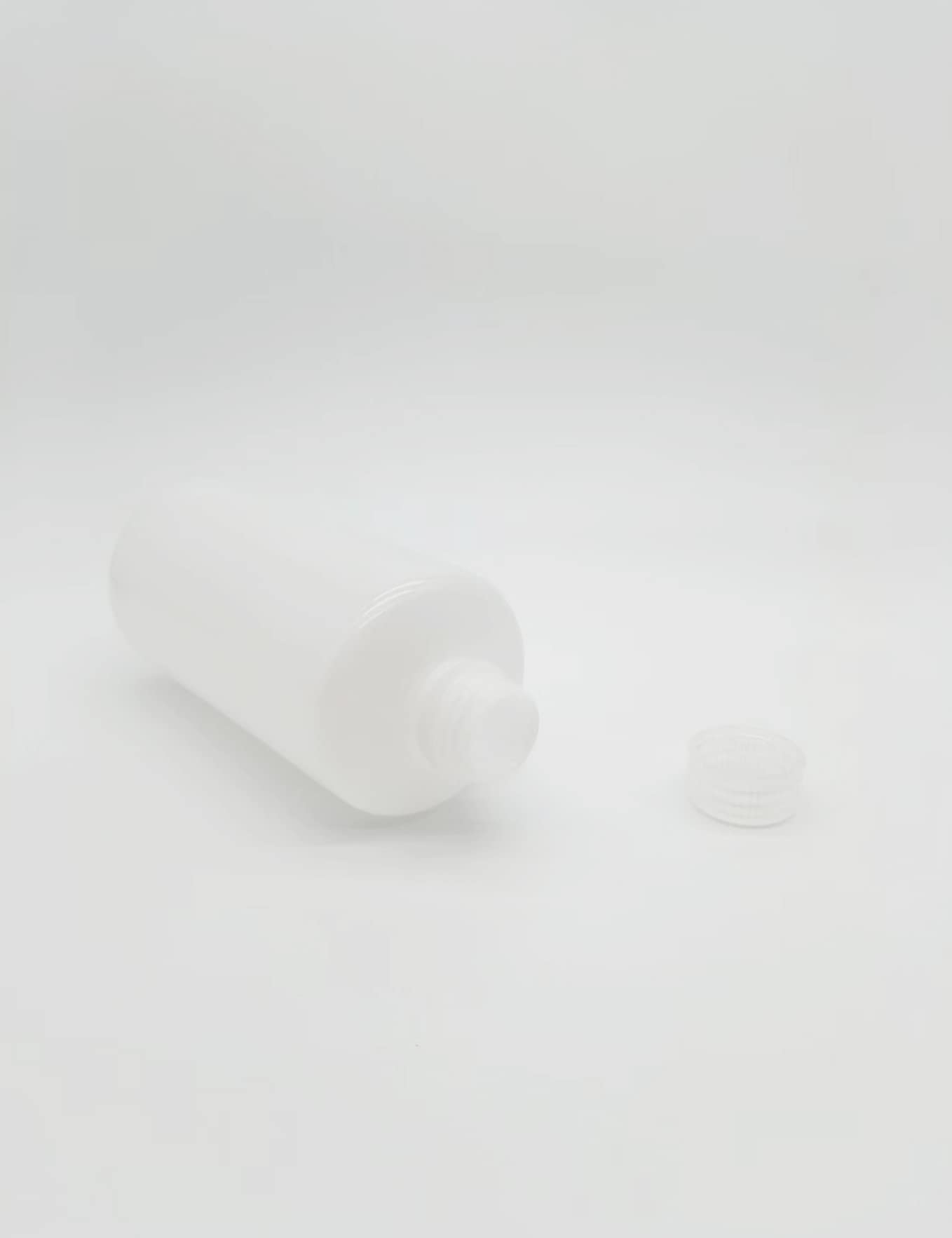 Moonetto 12 Pack 16oz Narrow Mouth Round Plastic Bottles Containers, 500ml HDPE Bottles with PP Caps
