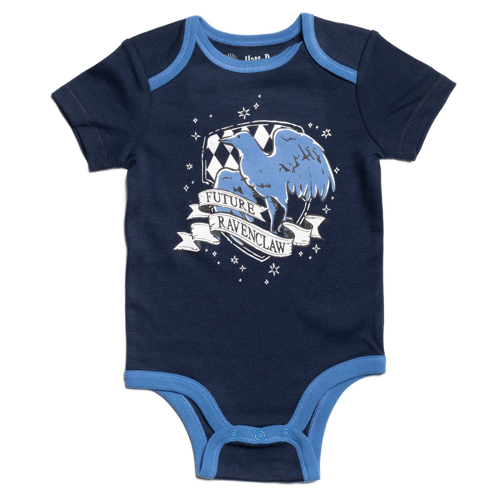 Harry Potter Gryffindor Slytherin Ravenclaw Infant Baby Boys 4 Pack Bodysuits Red/Gray/Yellow/Blue 18 Months