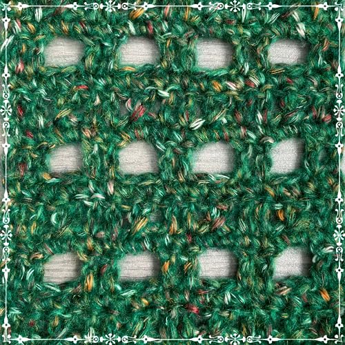 KnitPal Cotton Alpaca Tweed, 3 DK, Light Worsted Yarn Pack of 4 (588yds/200g), Super Soft Fluffy Multicolor Blend for Knitting and Crocheting Hats, Shawls, Garments, Blankets (Emerald Green)