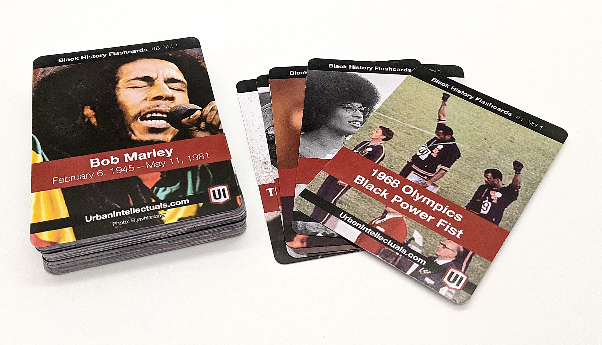 Urban Intellectuals Black History Flashcards - Volume 3 Black Heroes STEM and The Arts Version Trivia Playing Cards Educational Activity for Adults Classroom