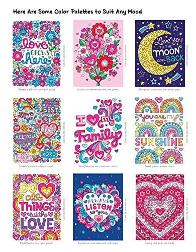 Notebook Doodles Love: Coloring & Activity Book (Design Originals) 32 Sweet Designs with Hearts, Rainbows, Quotes, and More, on Thick Perforated Paper - Beginner-Friendly, Uplifting Art Activities