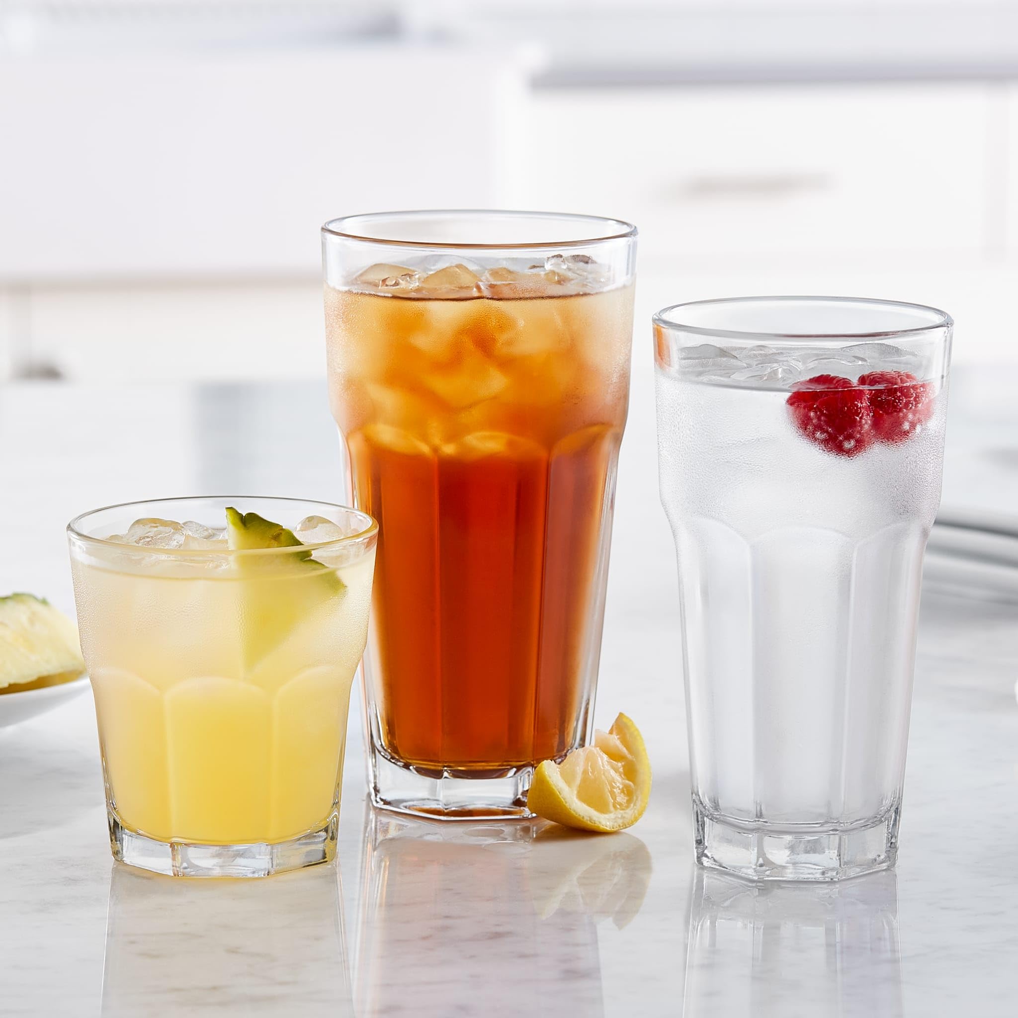 Libbey Gibraltar Rocks Glasses Set, Iconic Glassware Drinking Glasses Set of 12, Stunning, Heavy Duty, Dishwasher Safe Glasses for Everyday Use