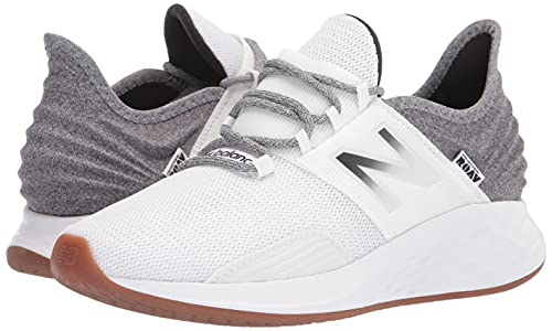 New Balance Women's Fresh Foam Roav V1 Sneaker, Nb White/Black, 7.5 Wide