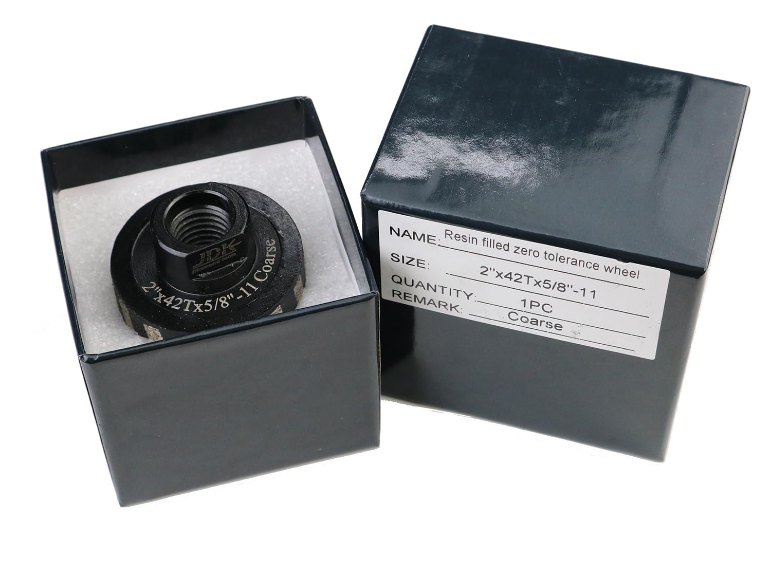 JDK 2 Inch Diamond Drum Wheel Resin Filled Zero Tolerance for Grinding Granite Marble Engineering Stones Concrete Sink Hole with 5/8ββ-11 Thread (2 Inch,Resin Filled)