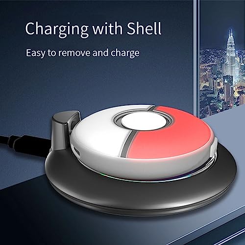 NUHFUFA Magnetic Charging Dock for Pokemon GO Plus+ 2023 Accessories, with Silicone Protective Cover Case Charging Station with RGB Colorful Lights