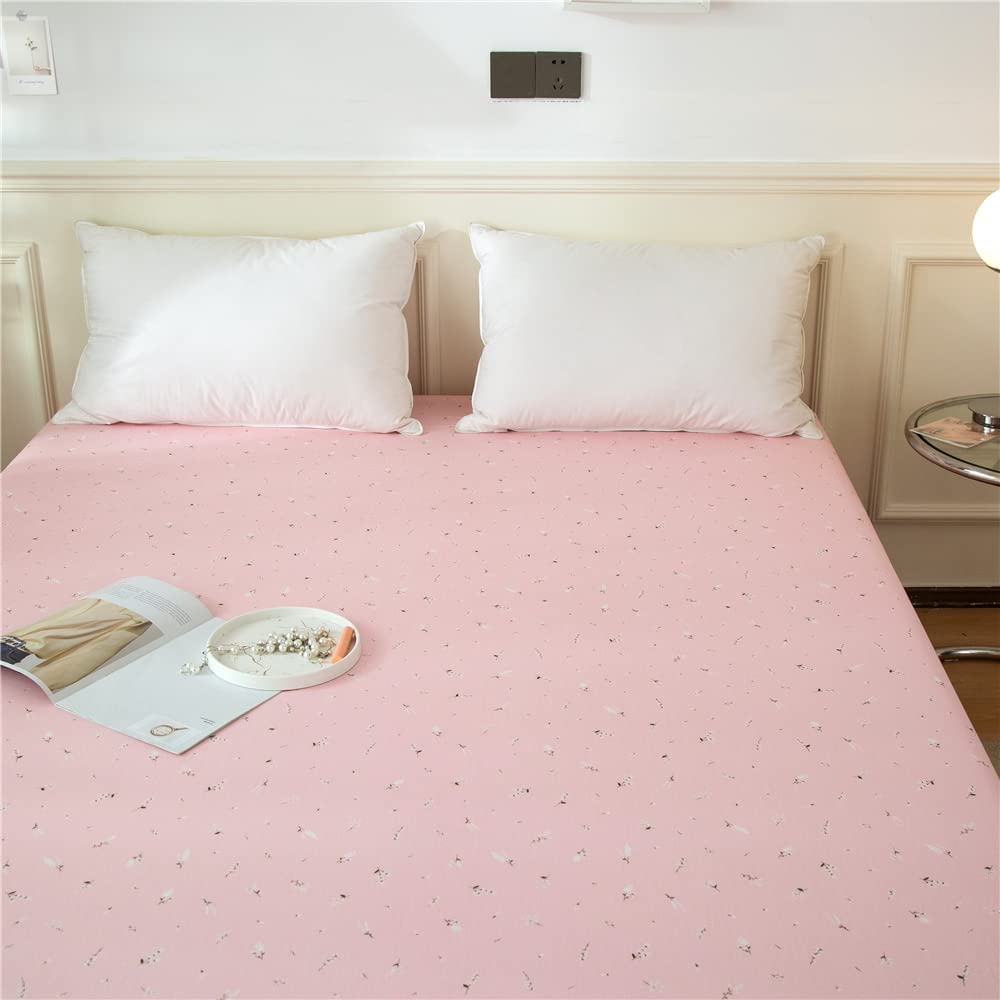 LifeTB 4 PCS Chic Garden Floral Duvet Cover Set【1 Queen Duvet Cover + 2 Standard Pillowcases + 1 Queen Fitted Sheet】