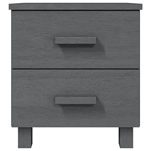 Makastle Nightstands Set of 2, Farmhouse End Tables Set of 2, Solid Wood Sofa Side Table Accent Table with 2 Drawers, Bedside Table for Bedroom Living Room, 15.7"x13.8"x17.5"