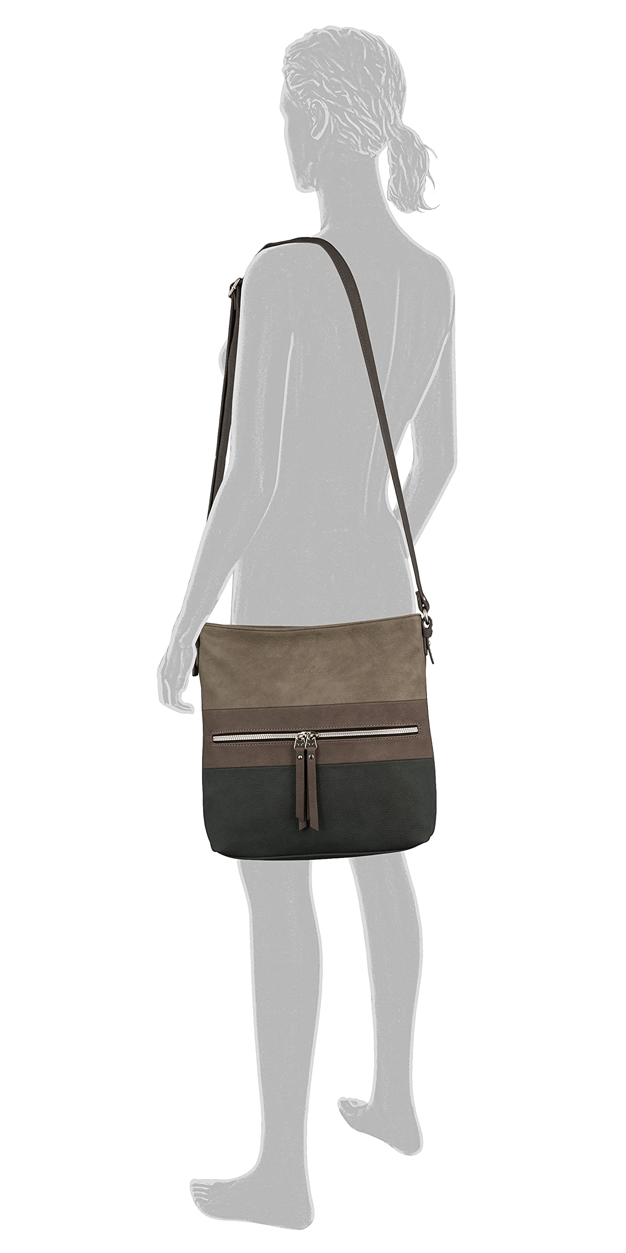 TOM TAILOR Shoulder Bag, Mixed Grey