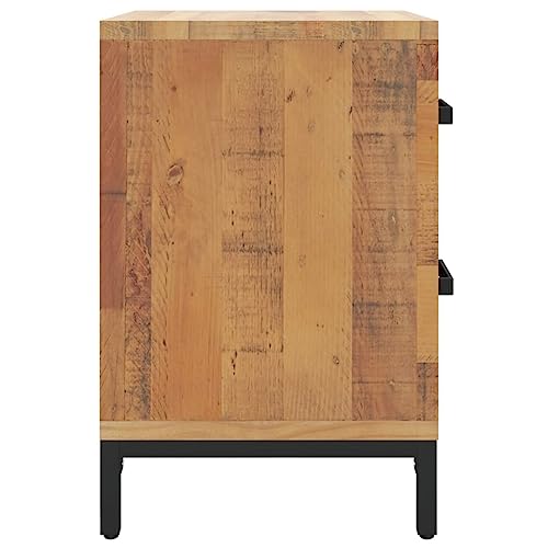 Makastle Small Nightstand Set of 2, Nightstands Beside Table with 2 Drawers, Wood End Tables Side Tables Bedside Cabinets for Bedroom, Living Room, Easy Assembly, 14.2"x11.8"x17.7" Solid Wood Pine