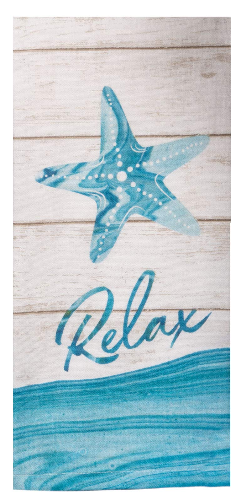 Coastal Tranquility Kitchen Tea Towel Bundle of 2, Beach Time and Relax