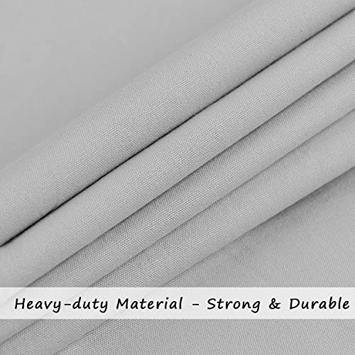 SANFERGE Cotton Canvas Laundry Bag with Handles & Drawstring Straps, Heavy Duty Extra Large Laundry Bags for Laundromat and Household, Washable Travel Dirty Clothes Bag Hamper Liner, 25.5 x 34 Inch, Light Grey
